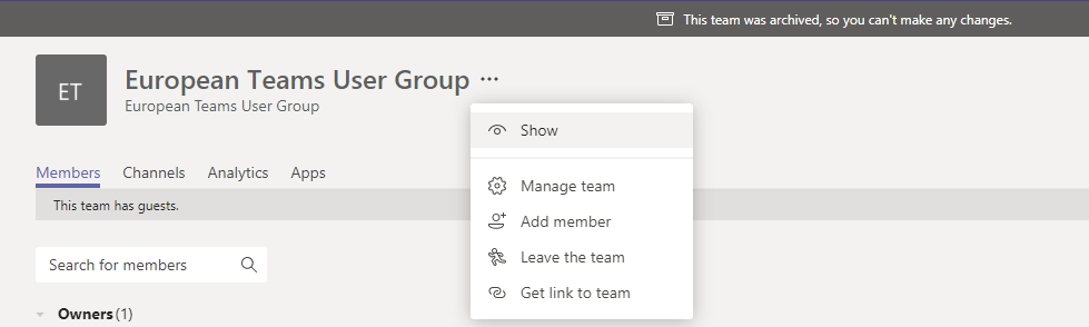 View and Access Archived Team on Microsoft Teams – Enabling the Future ...
