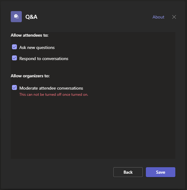 Using The Q A App On Microsoft Teams Meetings Enabling The Future Of